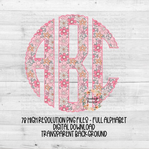 Floral Monogram - Etsy