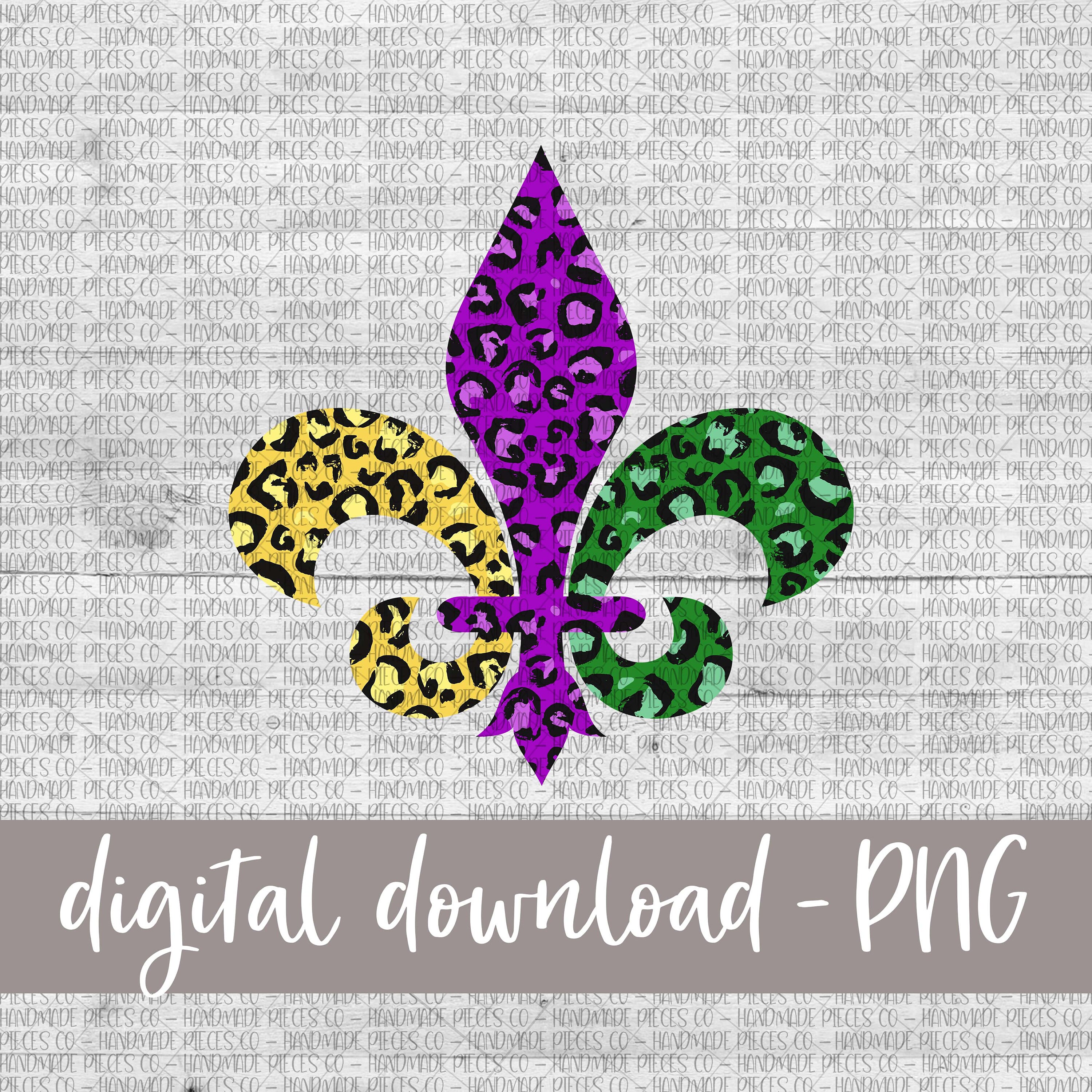 Fleur De Lis PNG Mardi Gras PNG Leopard Print Mardi Gras | Etsy