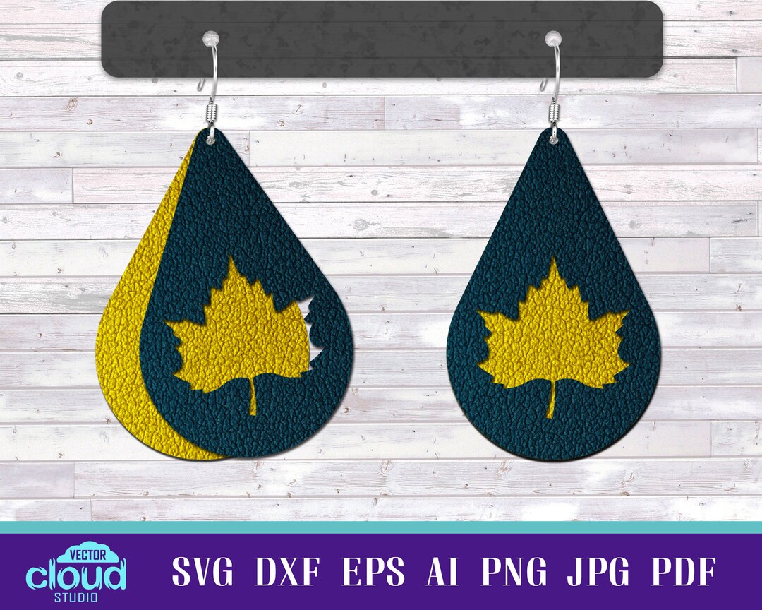 Fall Earring Svg File - Etsy