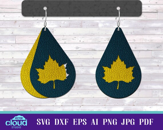 Fall Earring Svg File | Etsy