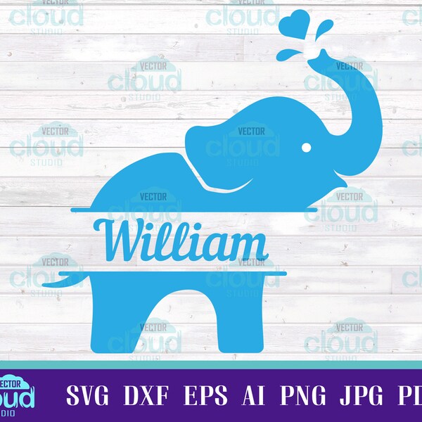 Elephant Monogram - Etsy