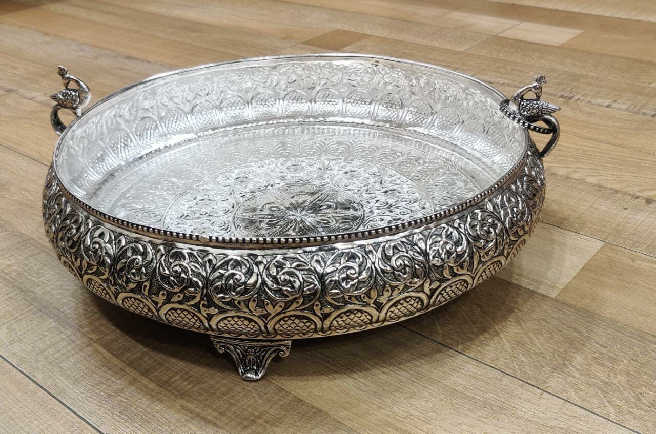 Urli Bowl Indian German Silver Decorative Bowl Diwali Home - Etsy