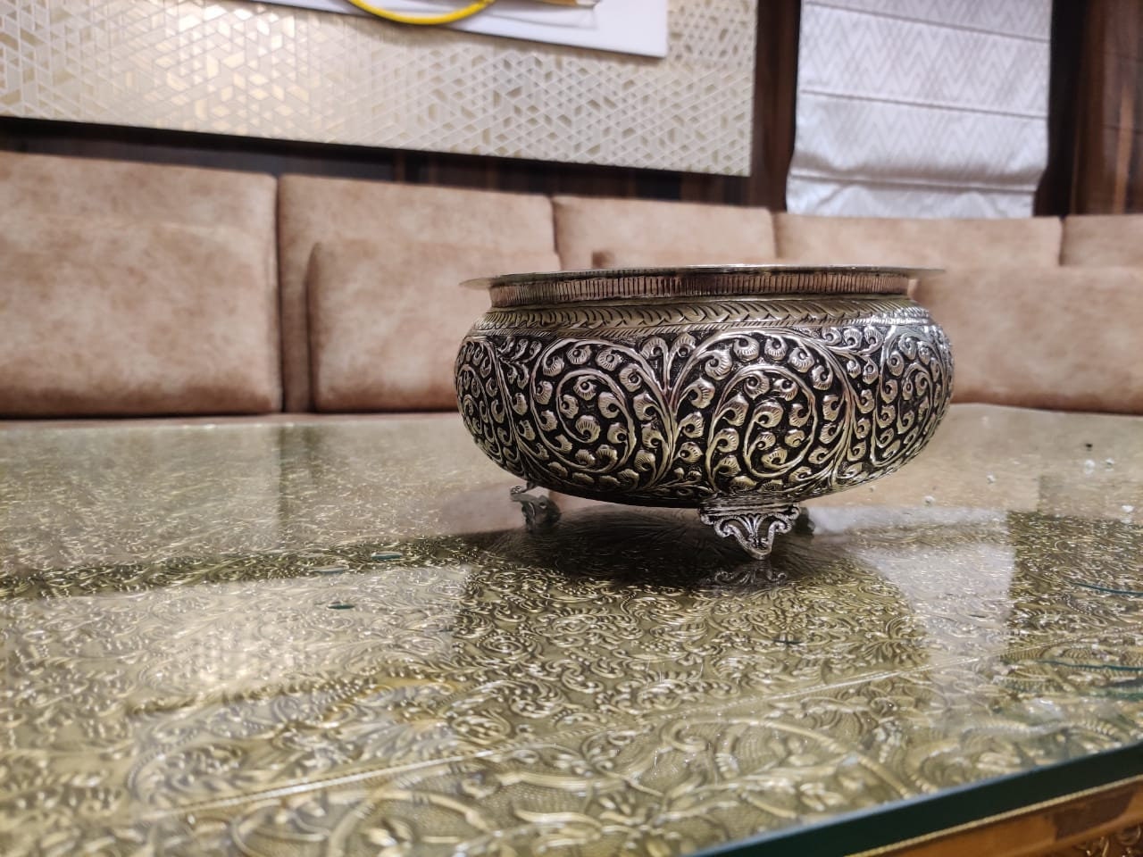 Small Urli for Neivedyam German Silver Hand Engraved Uruli - Etsy