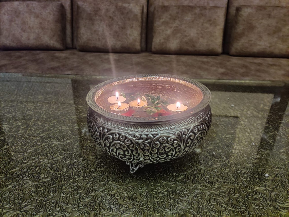 Small Urli for Neivedyam German Silver Hand Engraved Uruli - Etsy