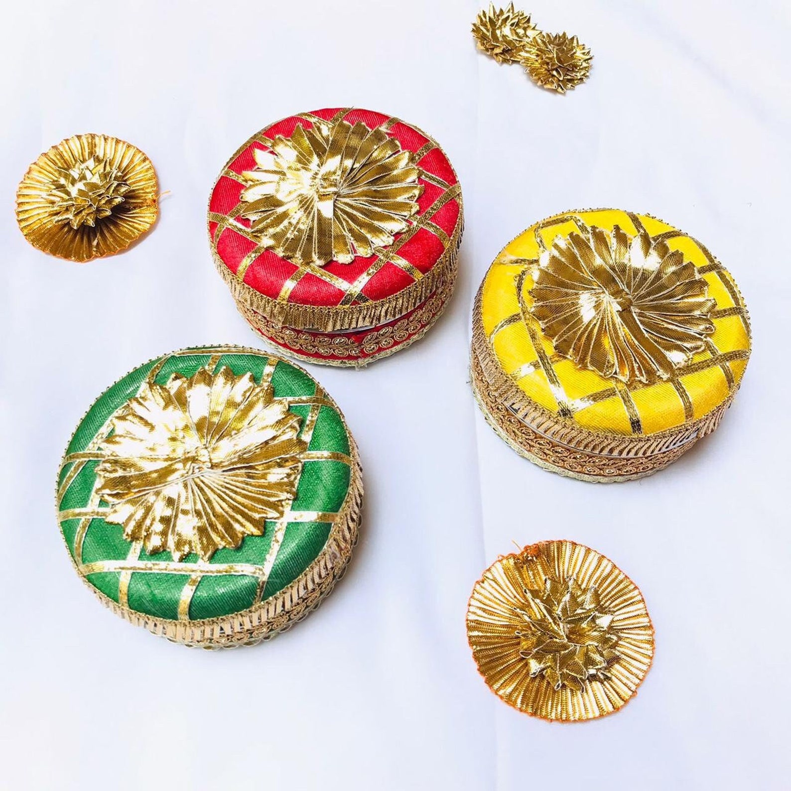 Traditional Gotta Work Steel Sweets Box, Ladoo Mithai Gift Box ...