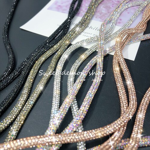 Rhinestone Hoodie Drawstring String Crystal Cord AB - Etsy