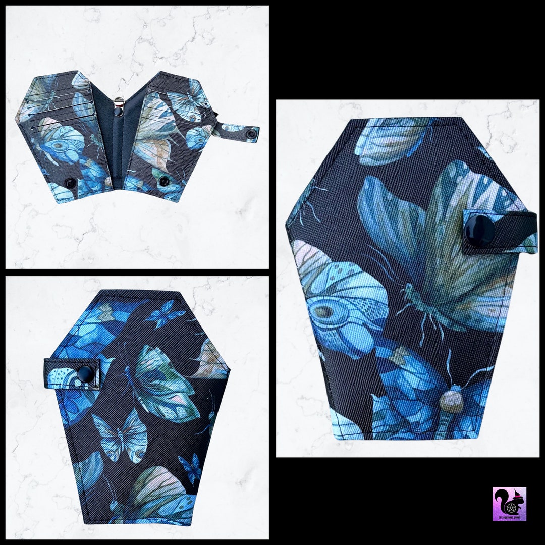 Dark Moths Pocket Size Coffin Shaped Bifold Wallet - Etsy