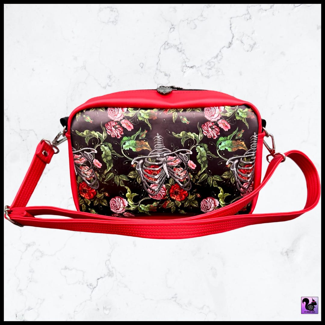 Floral Skeleton Rib Cage Catalina Crossbody or Shoulder Bag Purse - Etsy