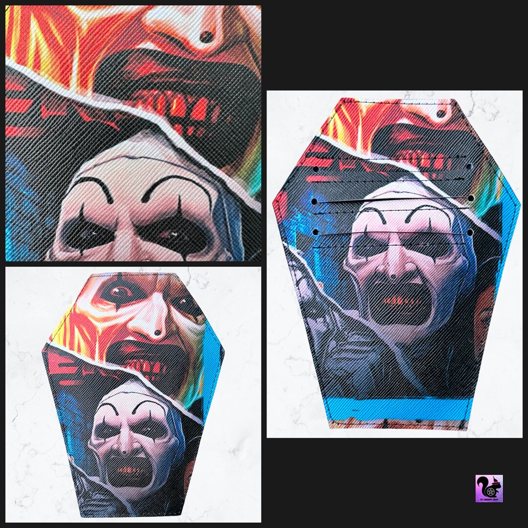 Terrifying Teeth Clown Single Panel Mini Coffin Card Holder Wallet - Etsy