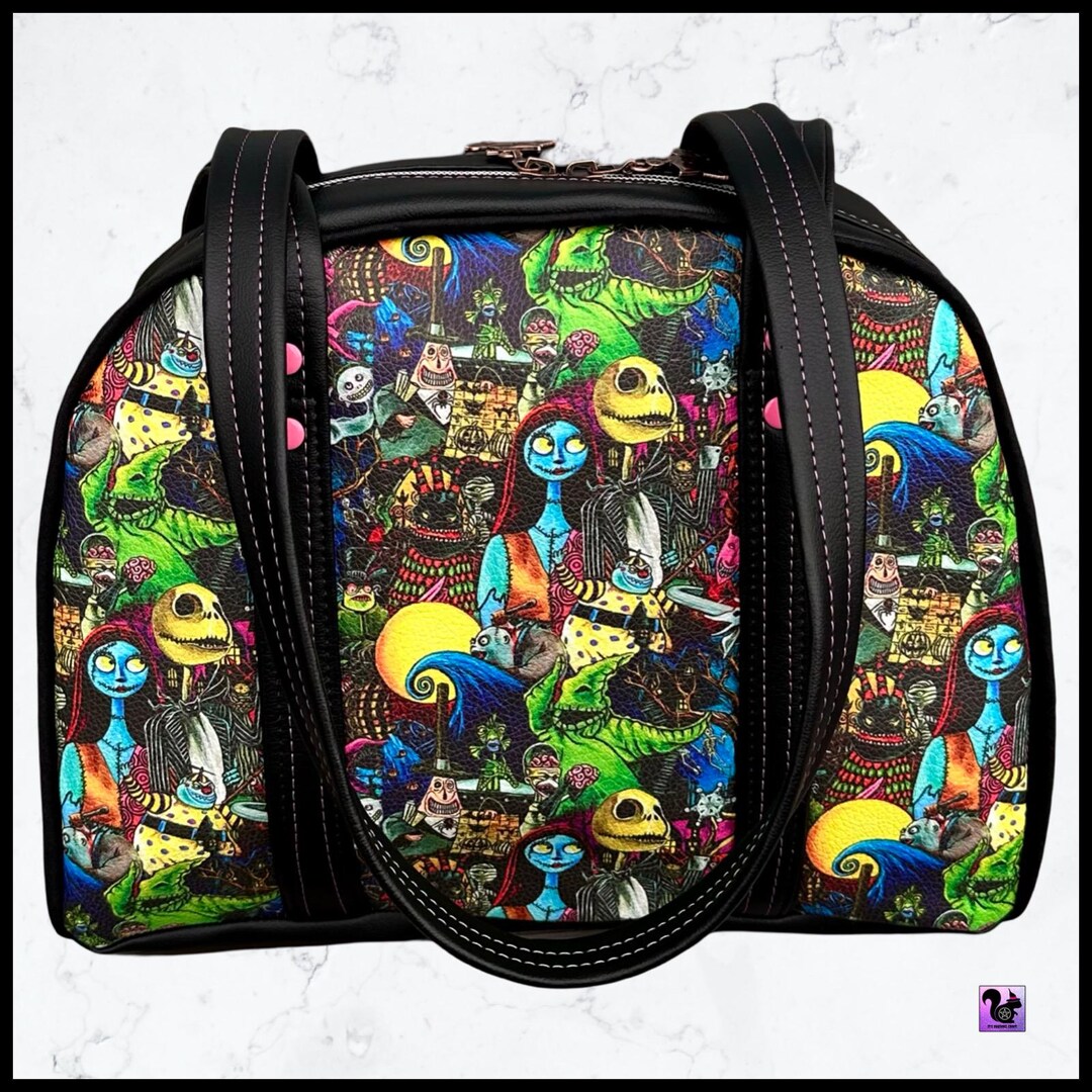 Neon Nightmare Retro Inspired Shoulder Bowler Bag Purse - Etsy