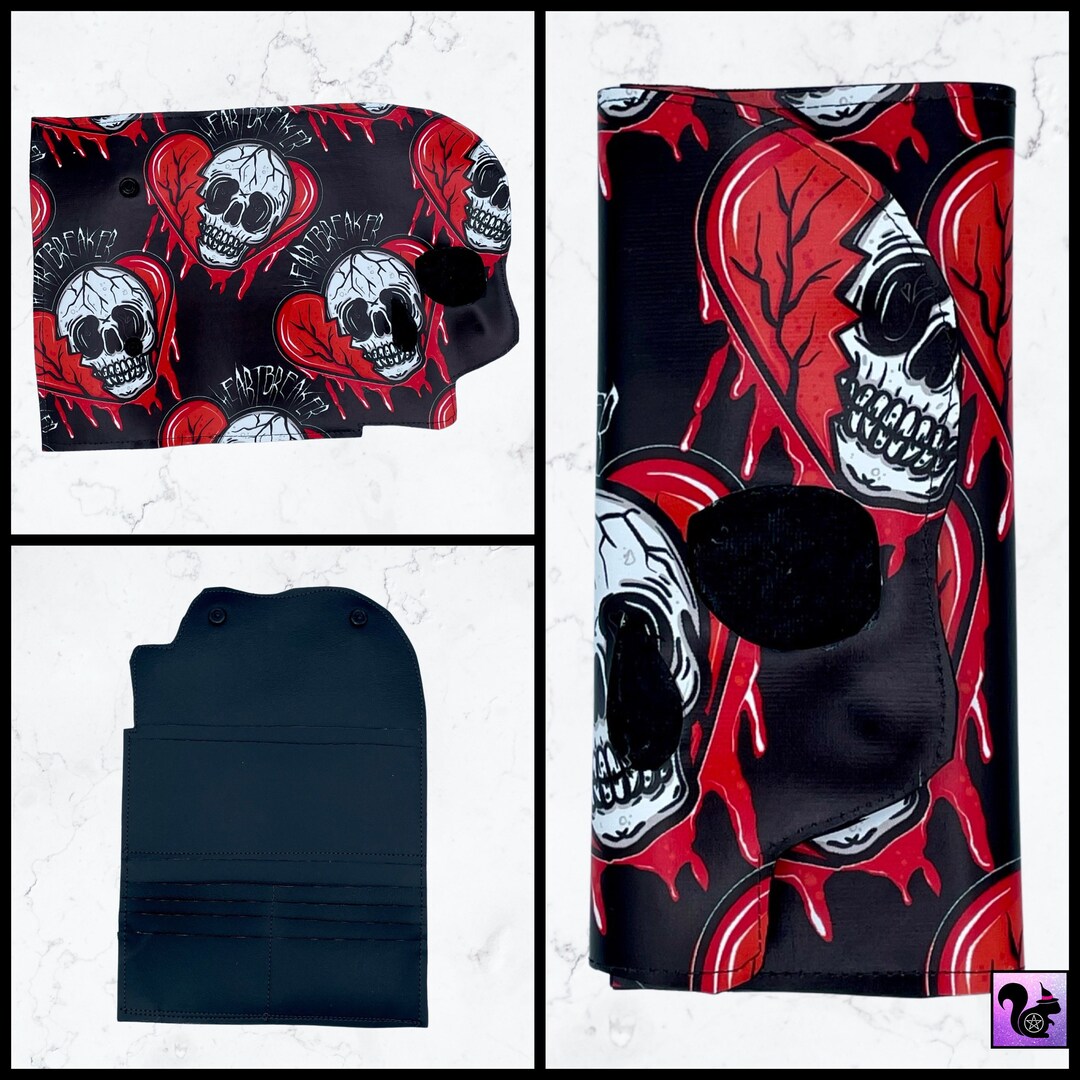 SALE Bloody Heartbreaker Skull Trifold Wallet - Etsy