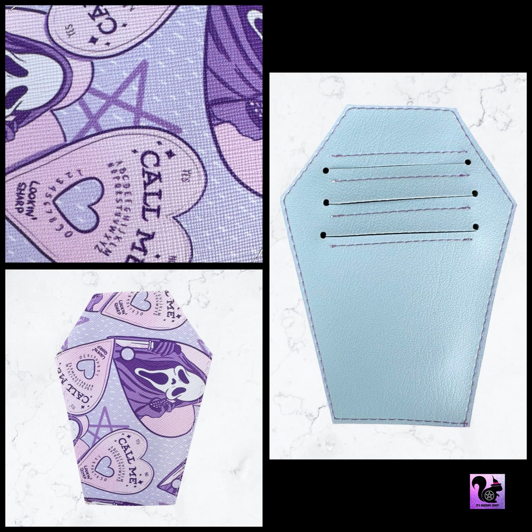 Pastel Goth Call Me Valloween Baby Blue Mini Coffin Cardholder Wallet ...