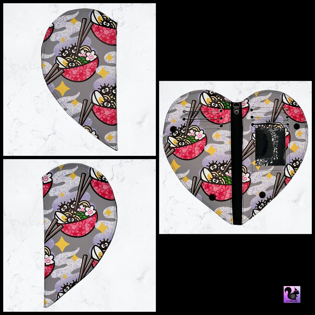 Noodle Sprites Heart Shaped Bifold Wallet - Etsy