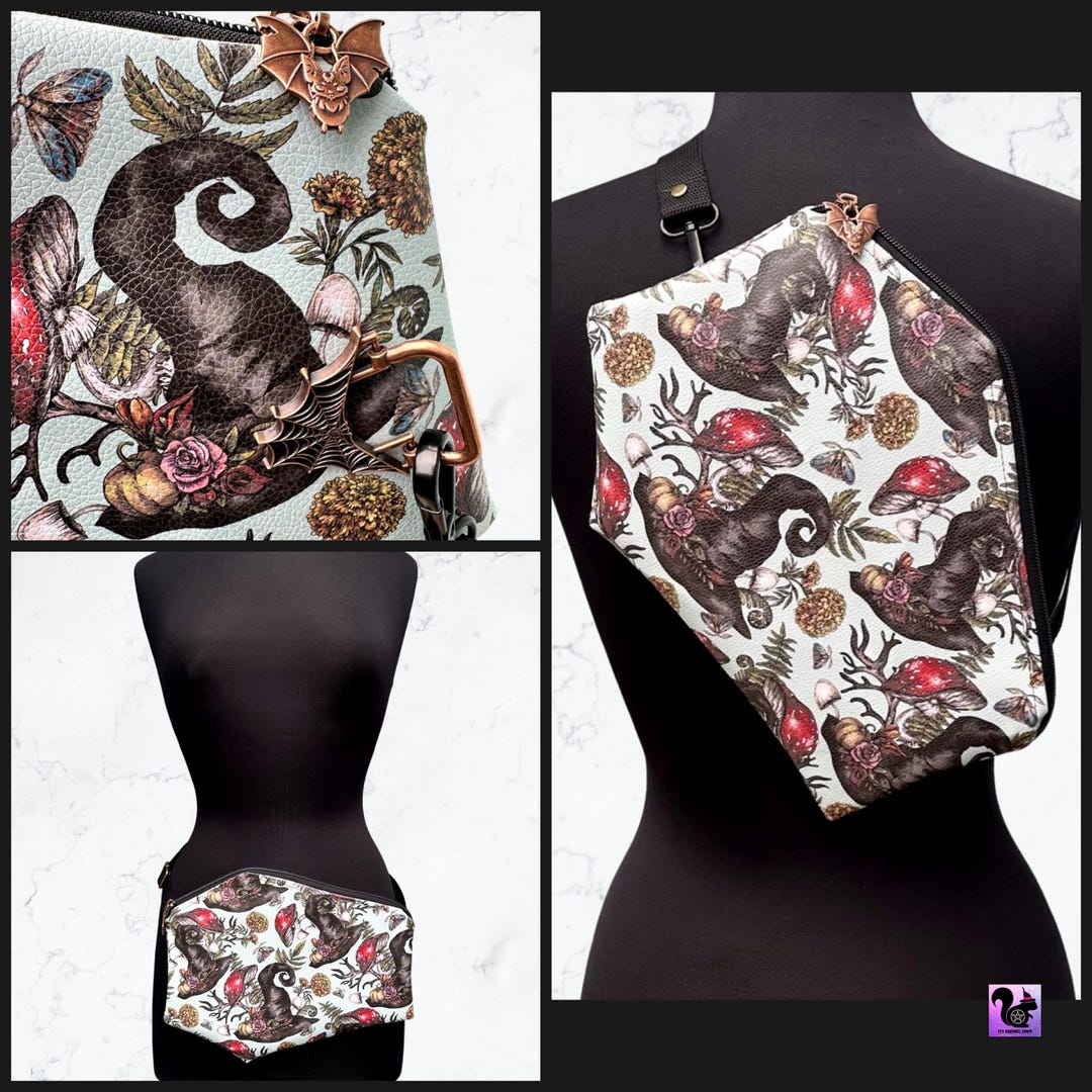 Witchy Cottagecore Drac Pack Coffin Shaped Crossbody Sling or Fanny ...