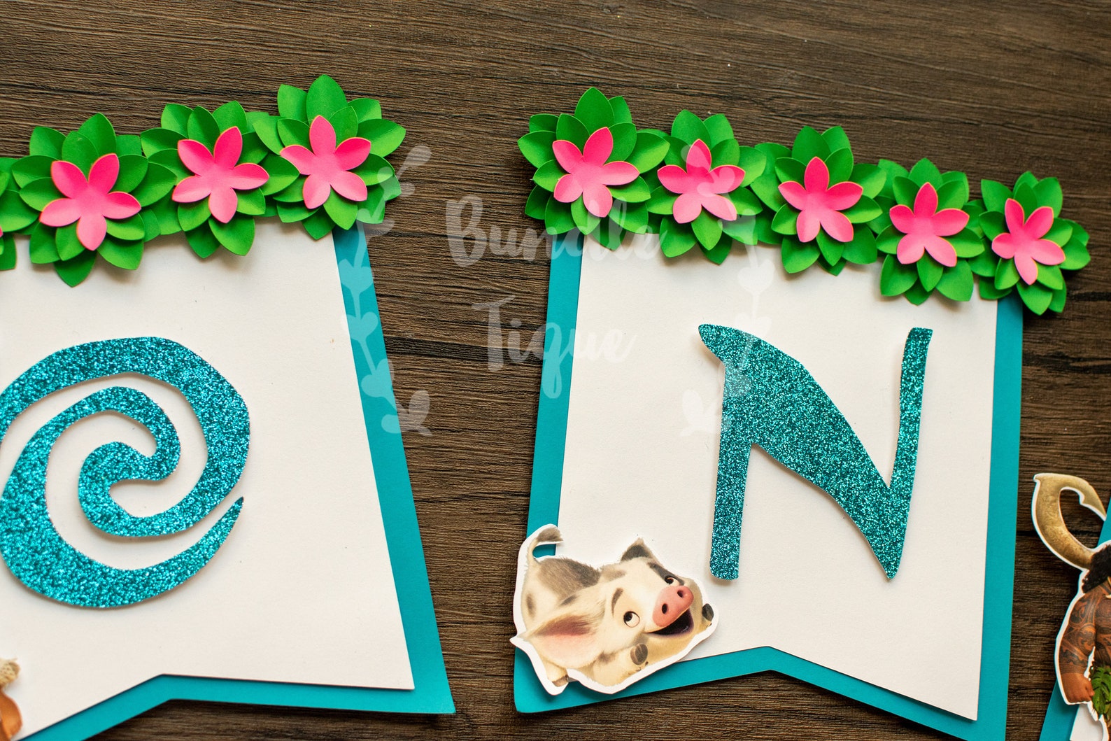 Moana Banner, Luau Hawaiian Party, Moana Cake Topper, Aloha Theme High ...