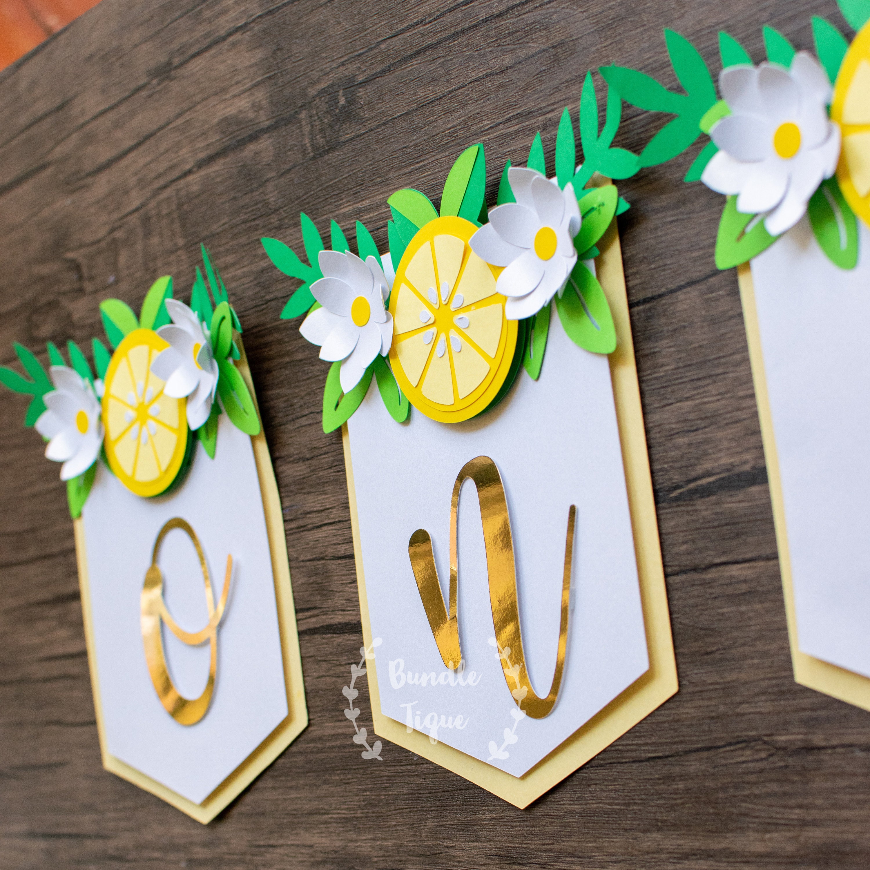 Lemonade Banner Lemon Cake Topper Lemon Decoration Bundle | Etsy