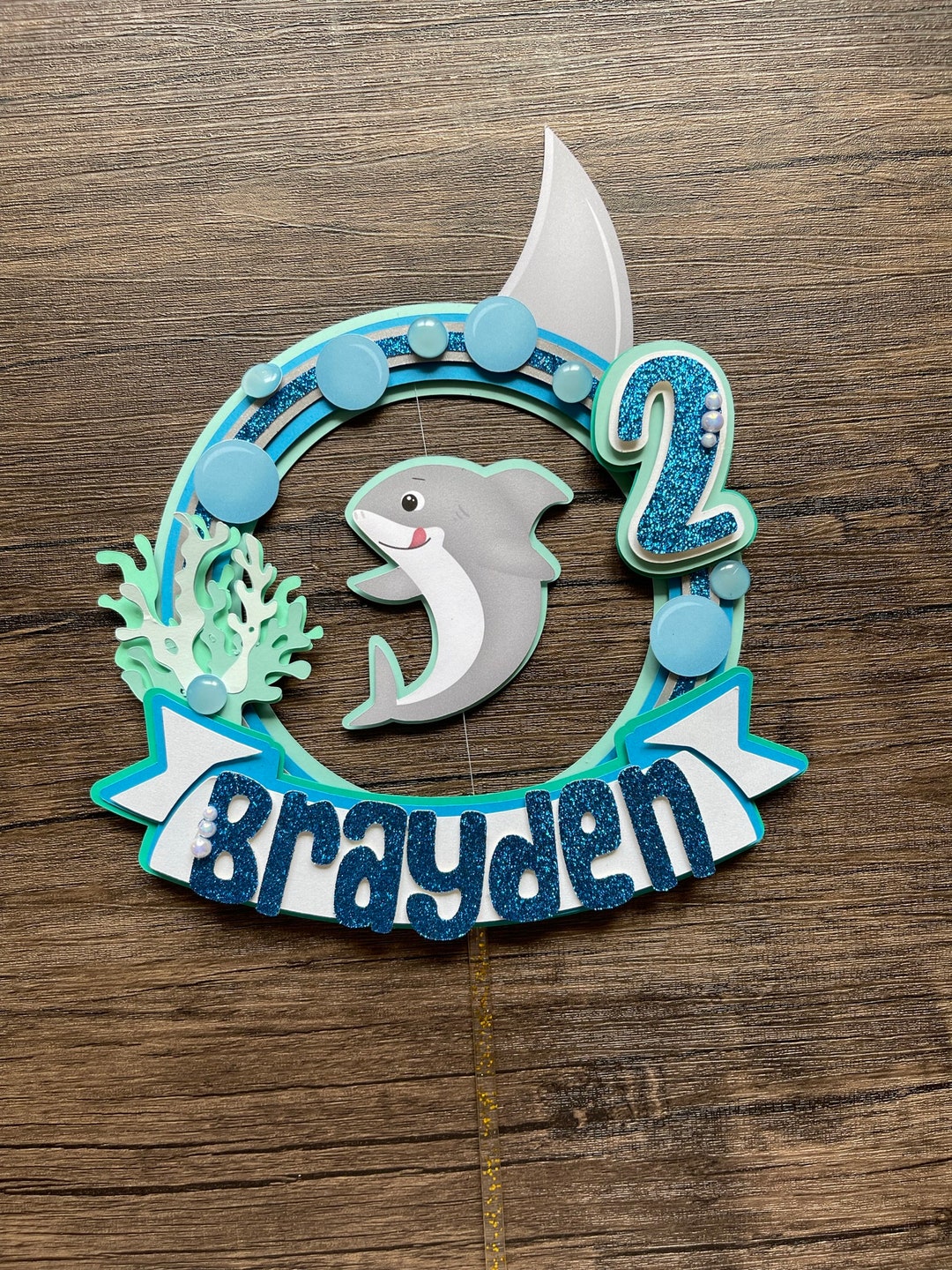 Shark Decorations Party Cake Topper Ocean Theme Baby Shark Birthday ...