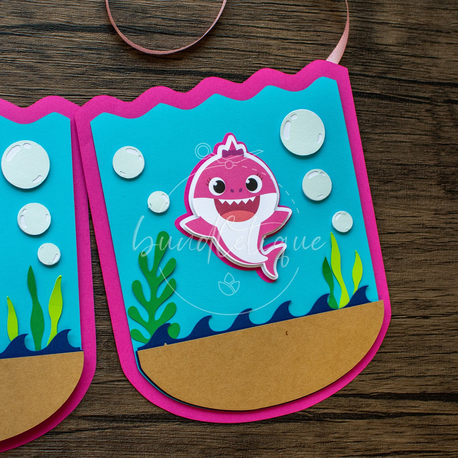 Baby Shark Banner Baby Shark Birthday Party Decorations Pink | Etsy