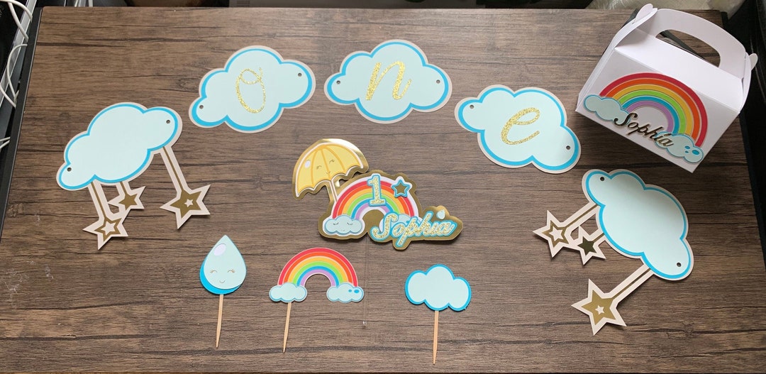 Rainbow Birthday Decoration Bundle, Colorful Rainbow Party Kit ...