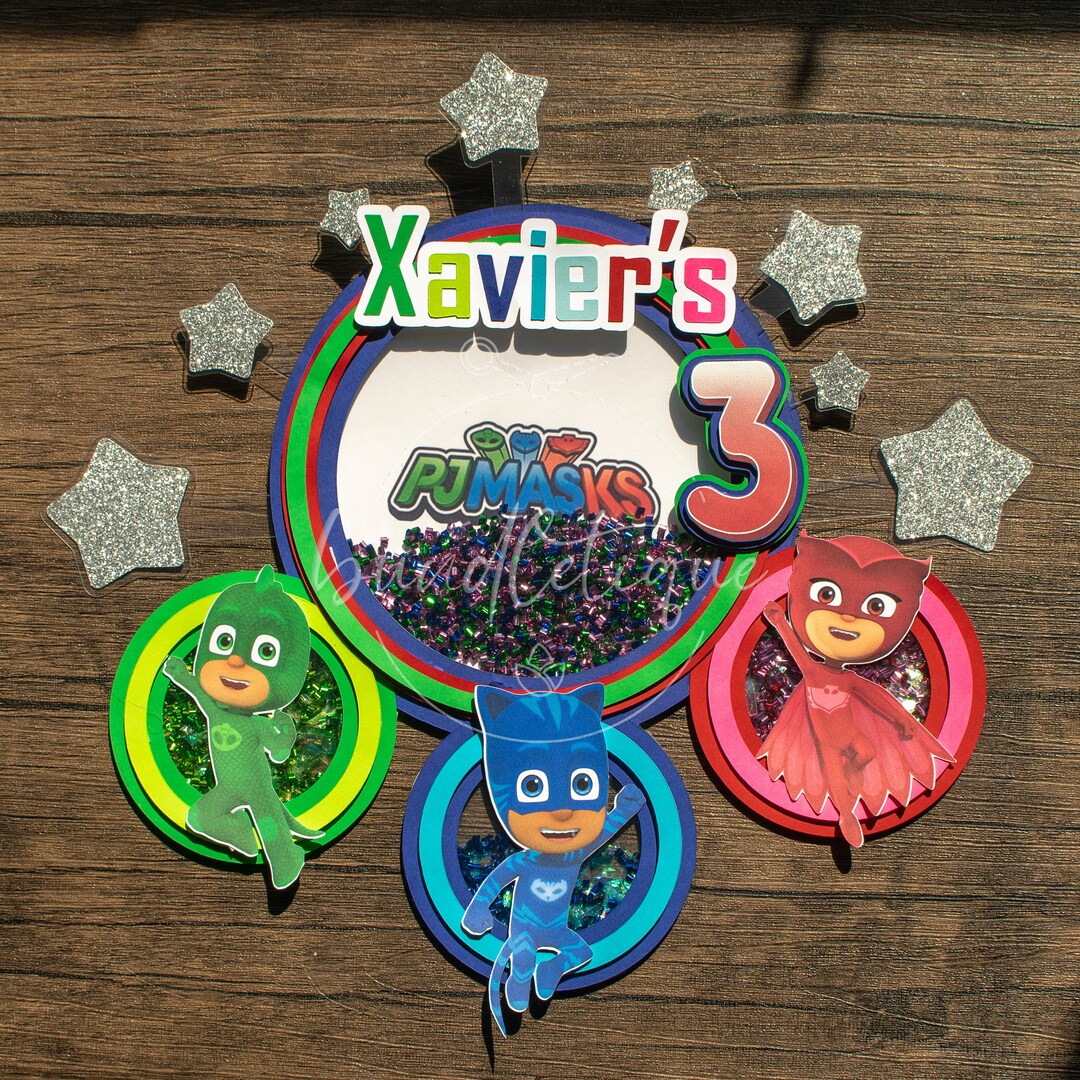 PJ Masks Cake Topper, Cat Boy Birthday Party Decorations, Boy Birthday ...