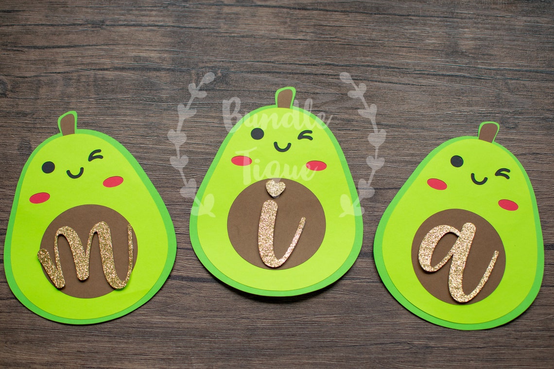 Avocado Birthday Party Bundle Custom Avocado Banner - Etsy