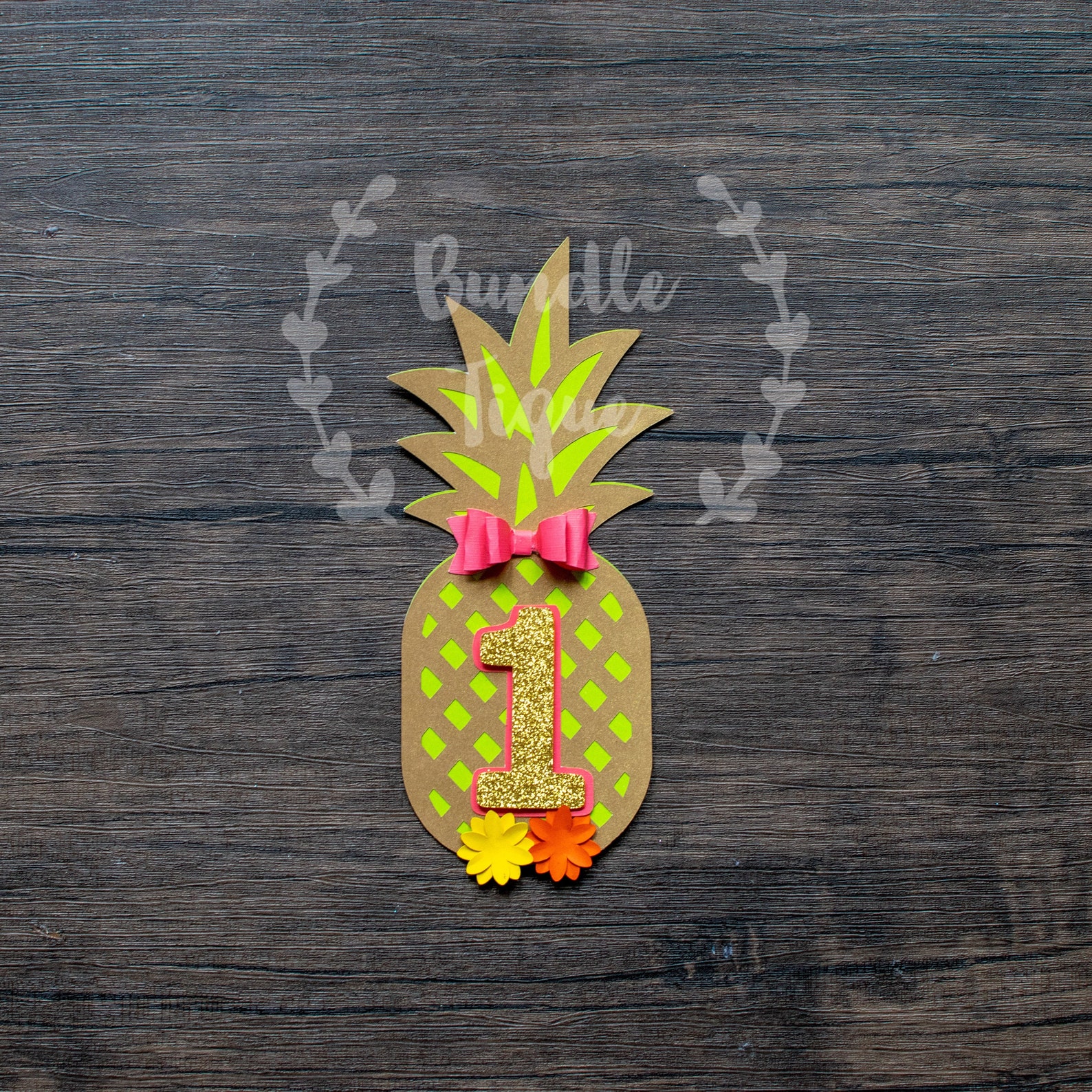 Pineapple Cake Topper Pineapple Party Decorations Bundle - Etsy