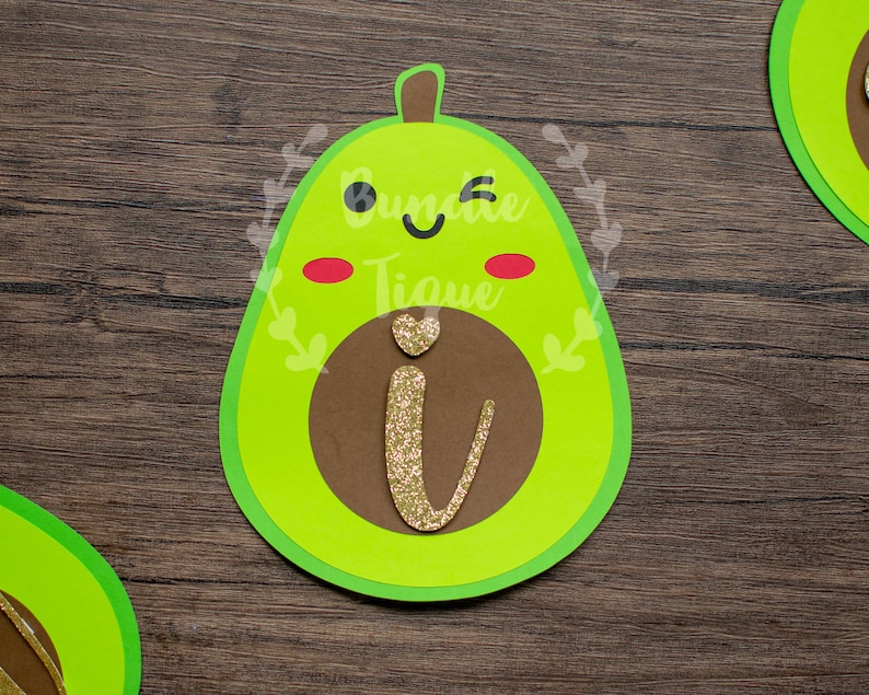 Avocado Birthday Banner, Avocado Cake Topper, Guacamole Birthday ...