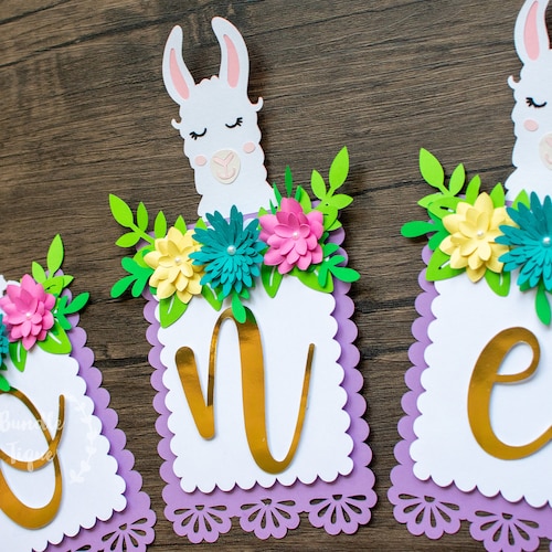 Llama Birthday Banner - Etsy