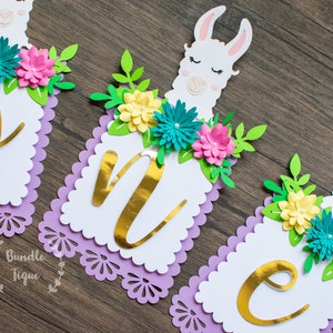 Llama Banner Fiesta Decorations, Llama Birthday Party Banner, Llama ...
