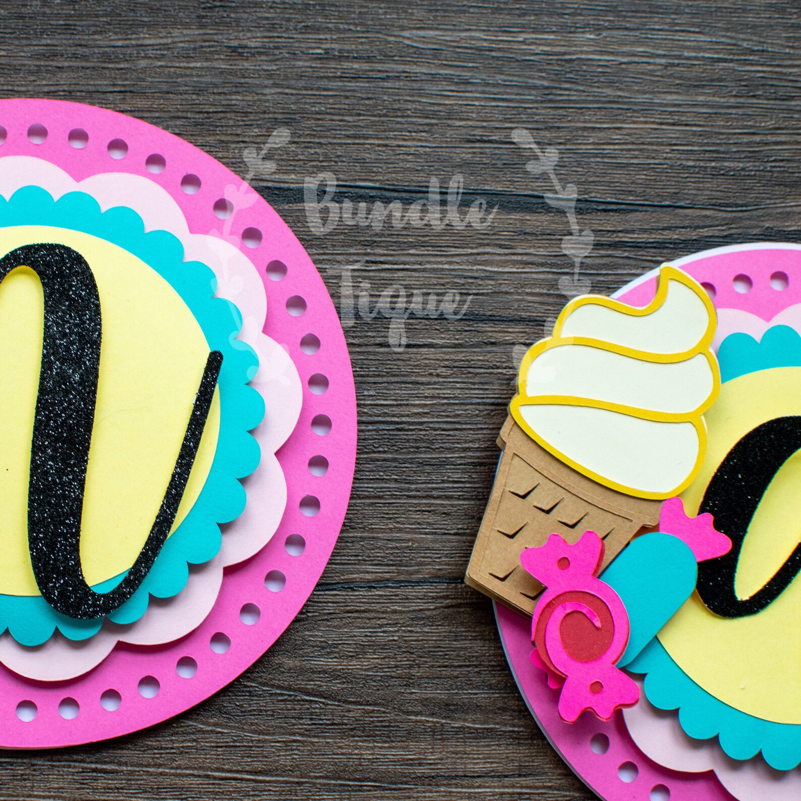 Two Sweet Banner 2nd Birthday Banner Cupcake Theme Donut | Etsy