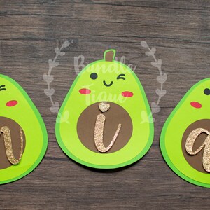 Avocado Birthday Banner, Avocado Cake Topper, Guacamole Birthday ...