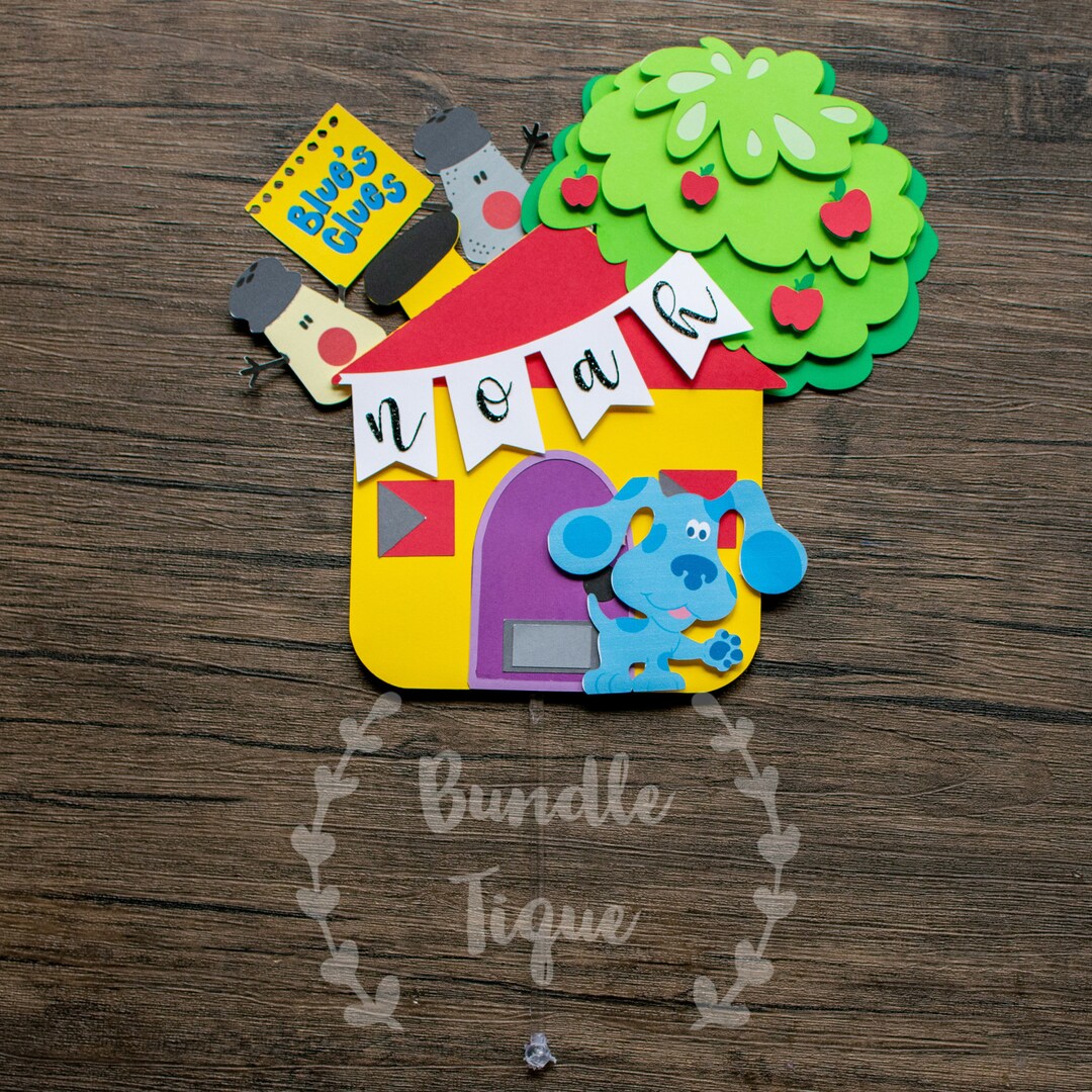 Blues Clues Cake Topper Blues Clues Birthday Party Banner Etsy
