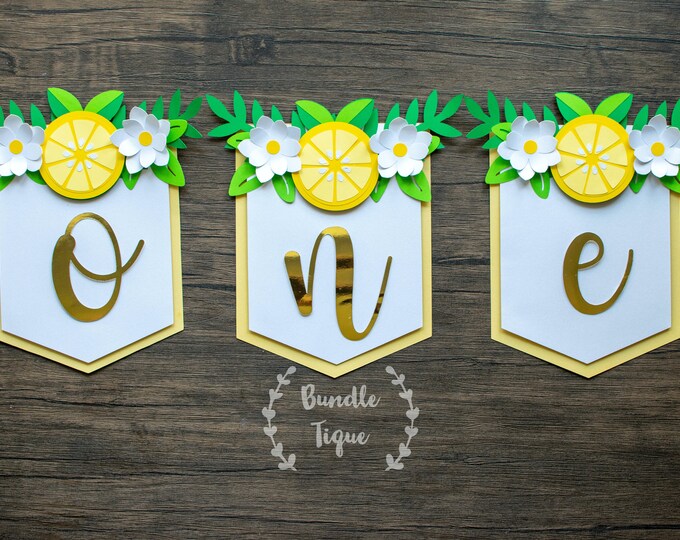 Lemonade Banner, Lemon Cake Topper, Lemon Decoration Bundle, Lemon ...