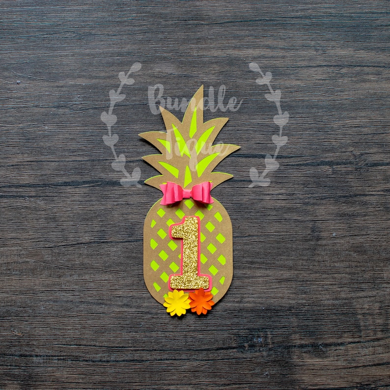 Pineapple Cake Topper Pineapple Party Decorations Bundle - Etsy