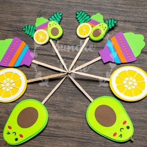 Aguacate cumpleaños banner torta de aguacate Topper kit de - Etsy México