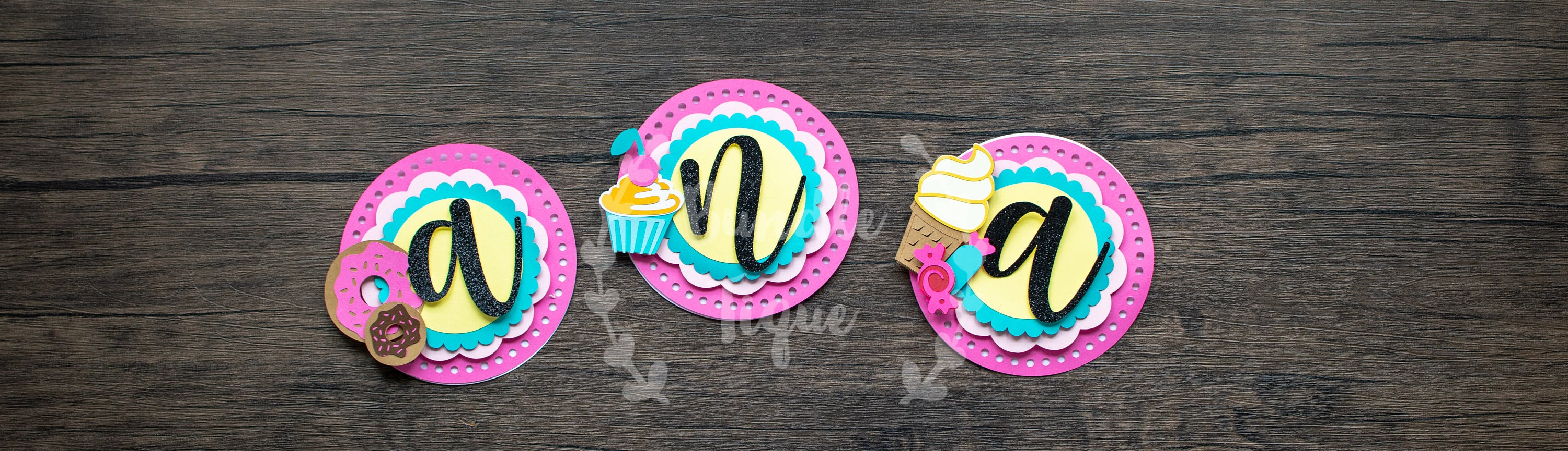 Two Sweet Banner 2nd Birthday Banner Cupcake Theme Donut | Etsy