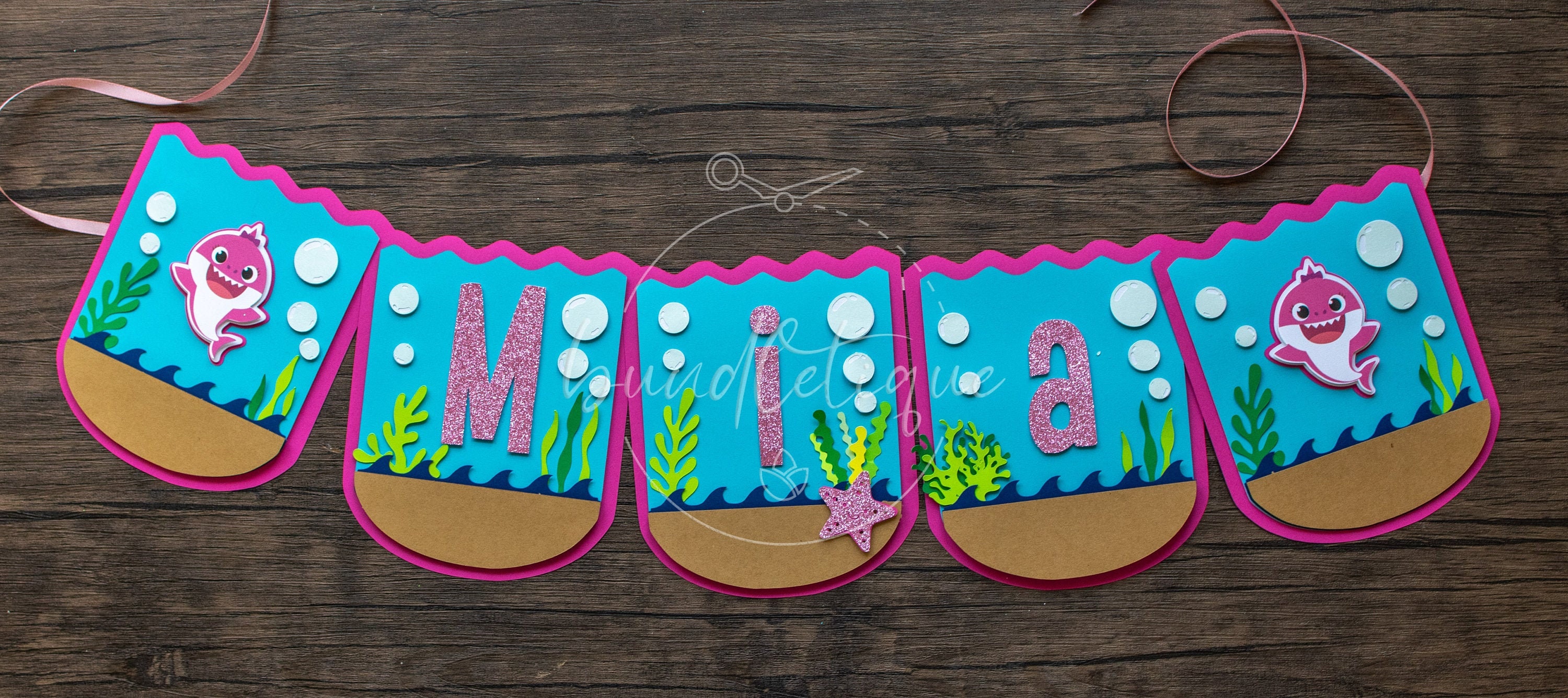 Baby Shark Banner Baby Shark Birthday Party Decorations Pink - Etsy