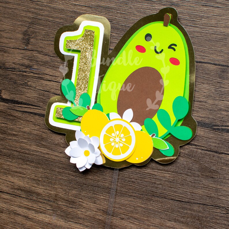 Avocado Birthday Banner Avocado Cake Topper Guacamole - Etsy