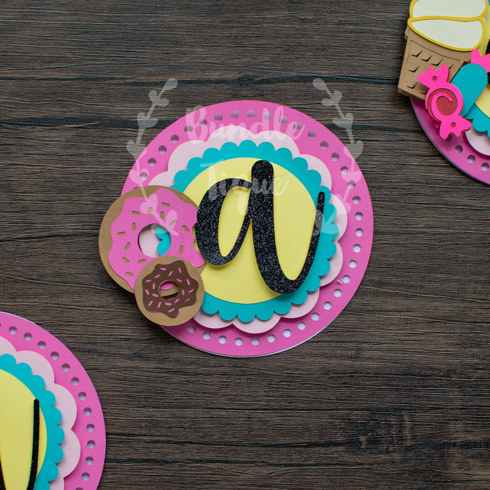 Two Sweet Banner 2nd Birthday Banner Cupcake Theme Donut | Etsy