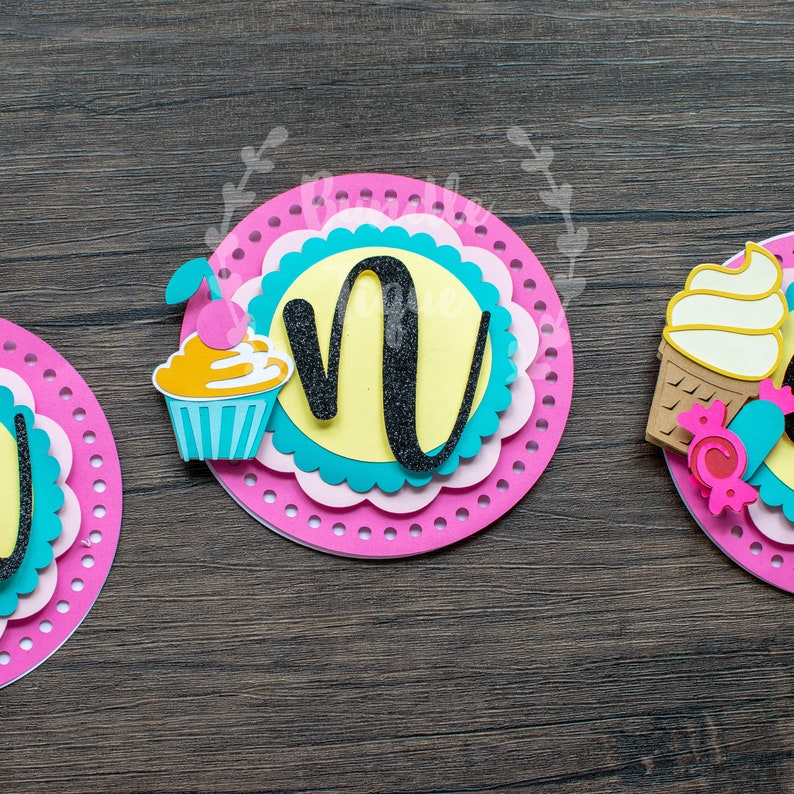 Two Sweet Banner 2nd Birthday Banner Cupcake Theme Donut - Etsy