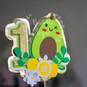 Aguacate cumpleaños banner torta de aguacate Topper kit de - Etsy México