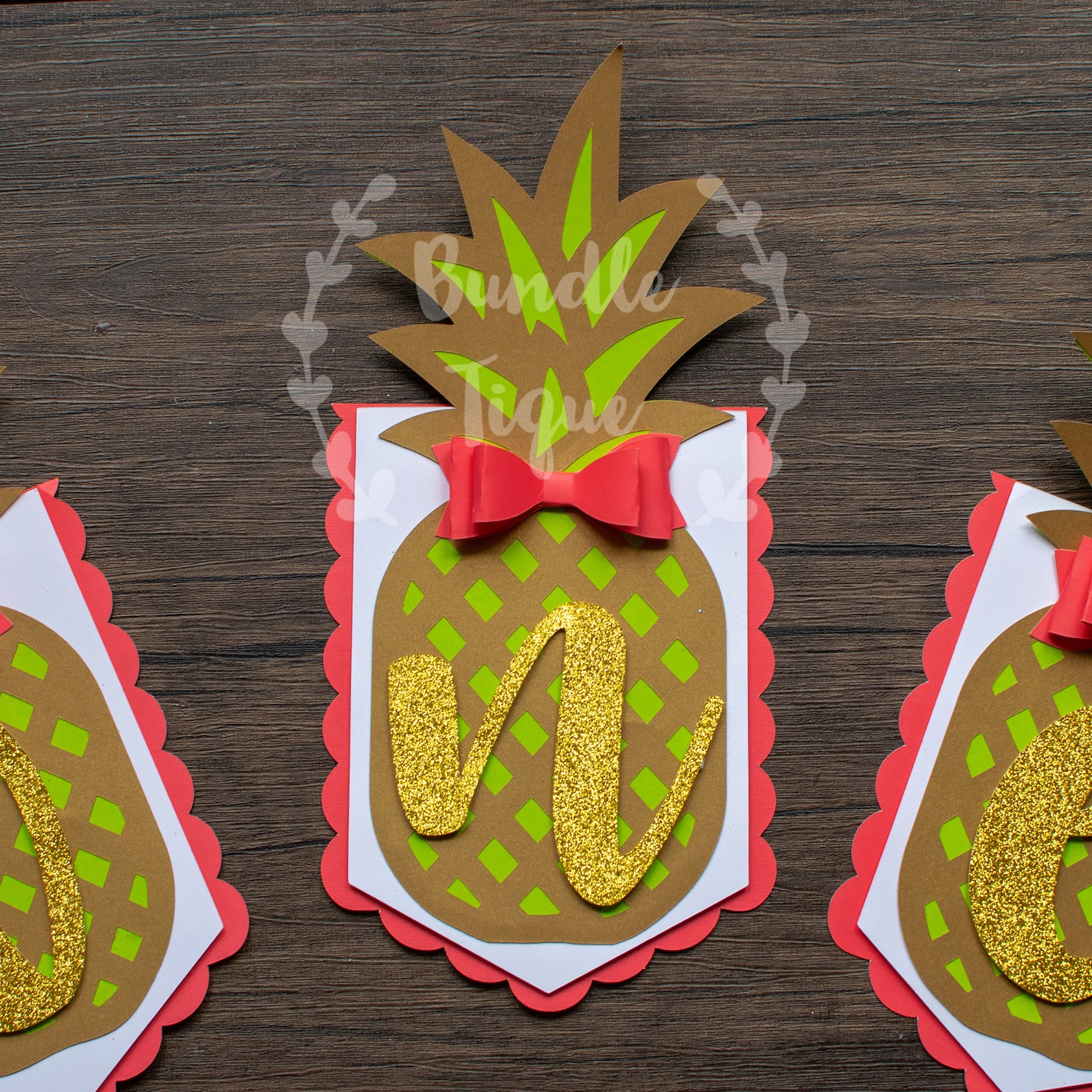 Pineapple Cake Topper Pineapple Party Decorations Bundle - Etsy