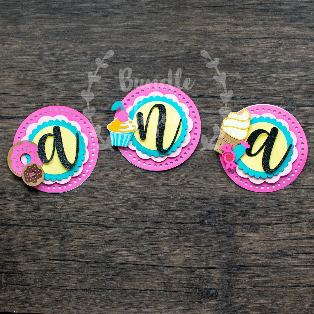 Two Sweet Banner 2nd Birthday Banner Cupcake Theme Donut - Etsy