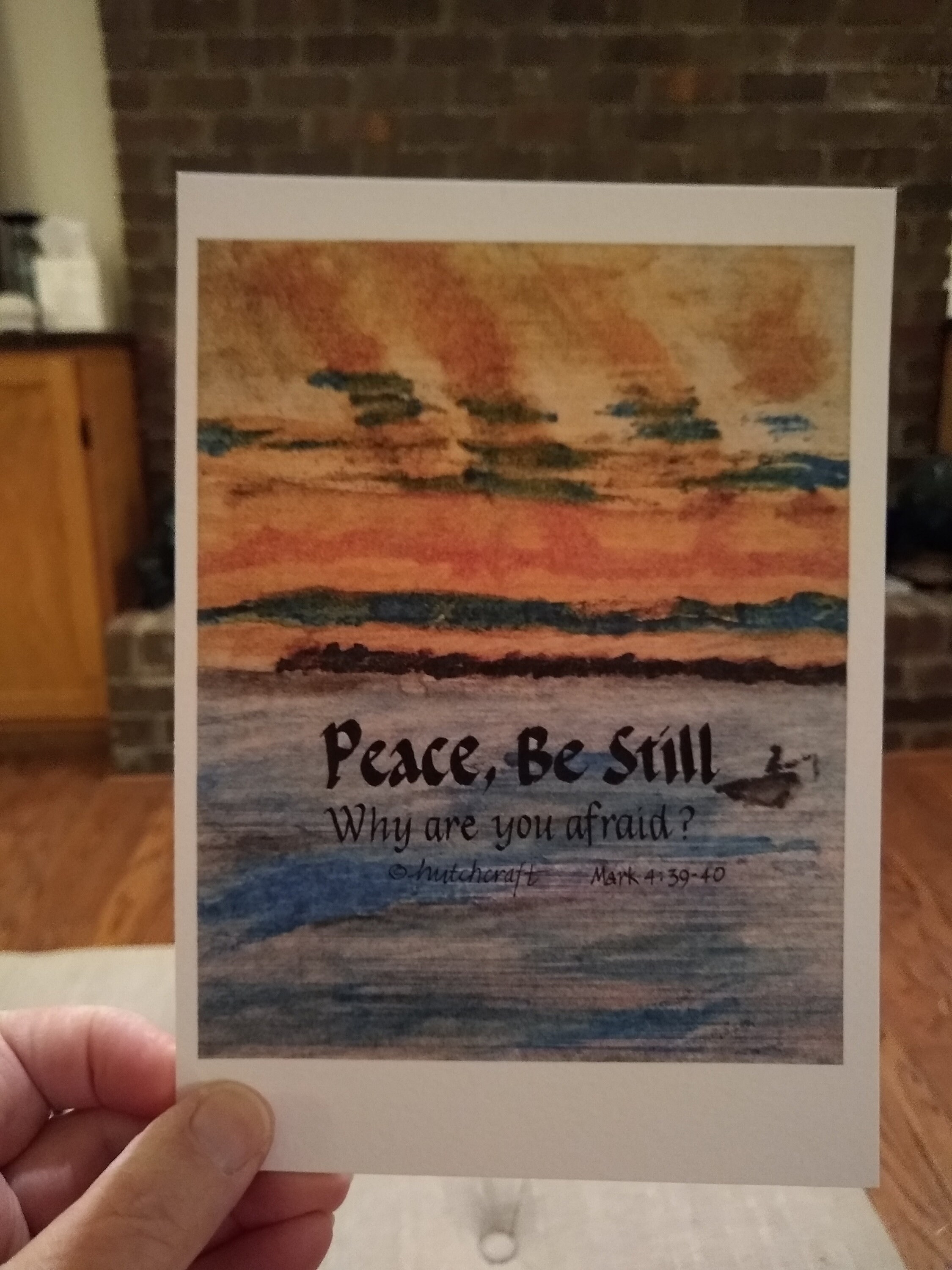 Peace Be Still Calligraphy of Mark4:39-40 - Etsy