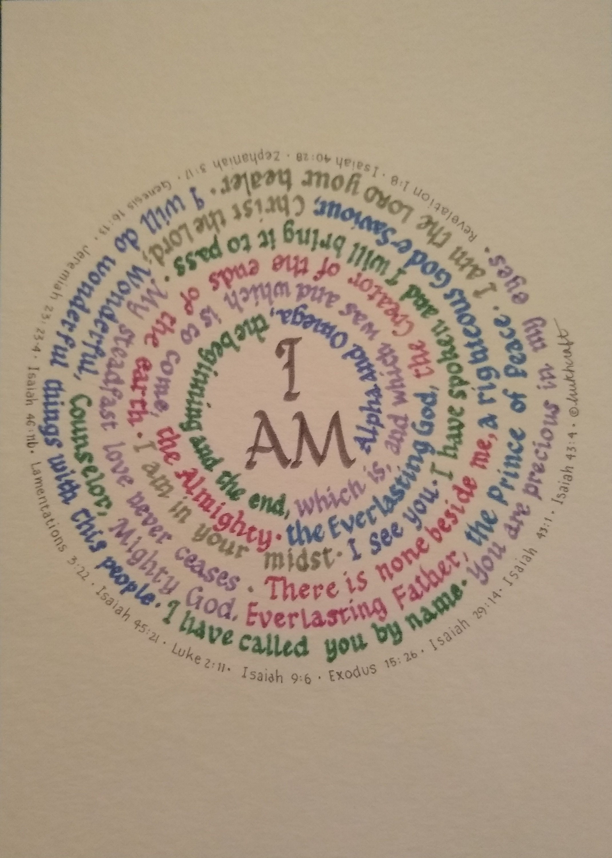 I Am Alpha and Omega is Calligraphy of Portions of 13 Bible Verses - Etsy
