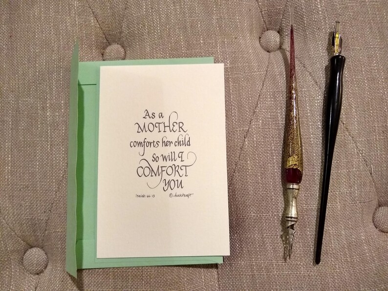 Mother's Comfort Calligraphy of Isaiah 66:13 - Etsy