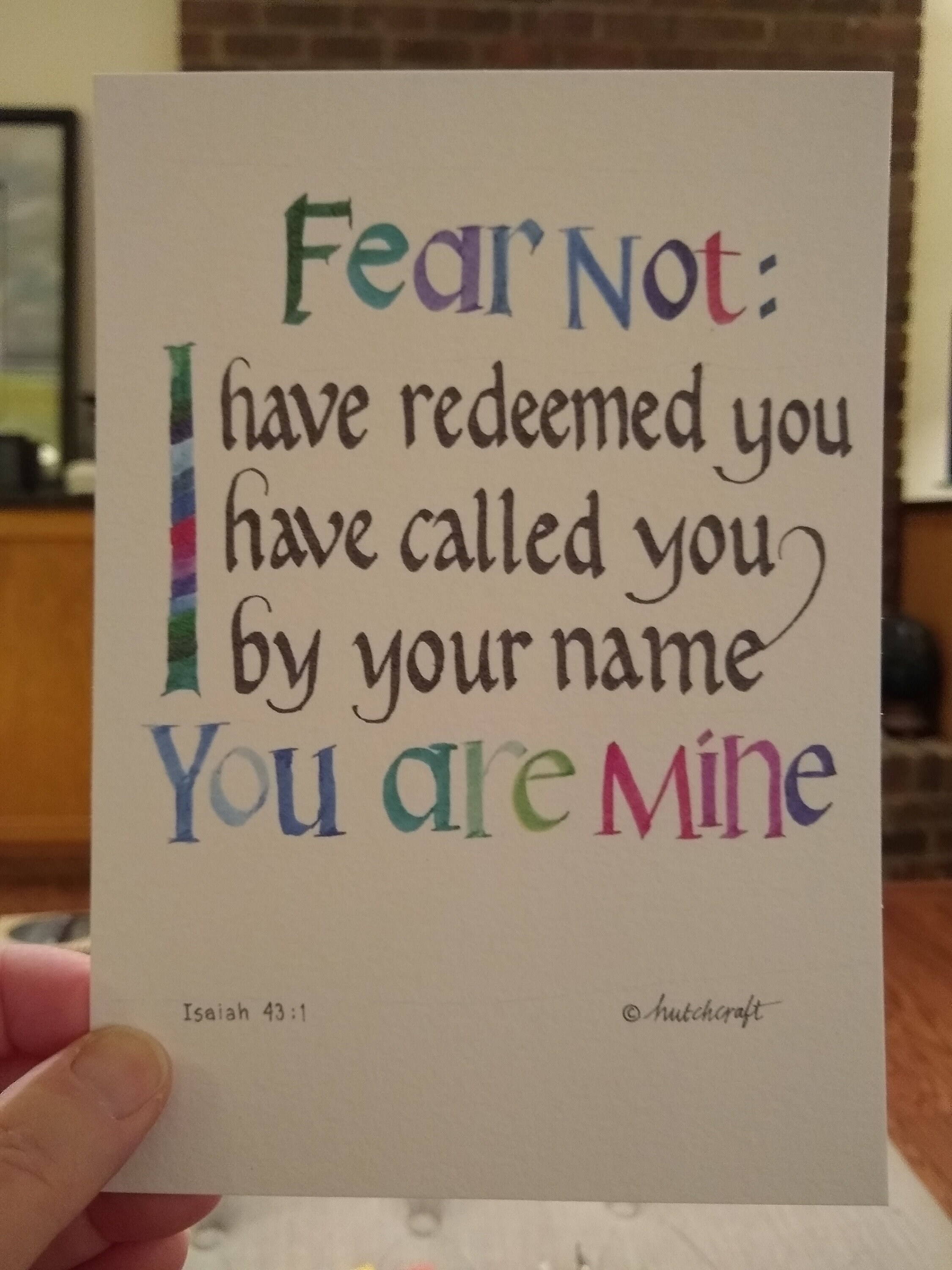 I Have Called You by Your Name Calligraphy of Isaiah 43:1 - Etsy