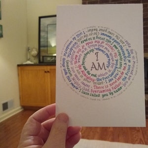 I Am Alpha and Omega is Calligraphy of Portions of 13 Bible Verses - Etsy