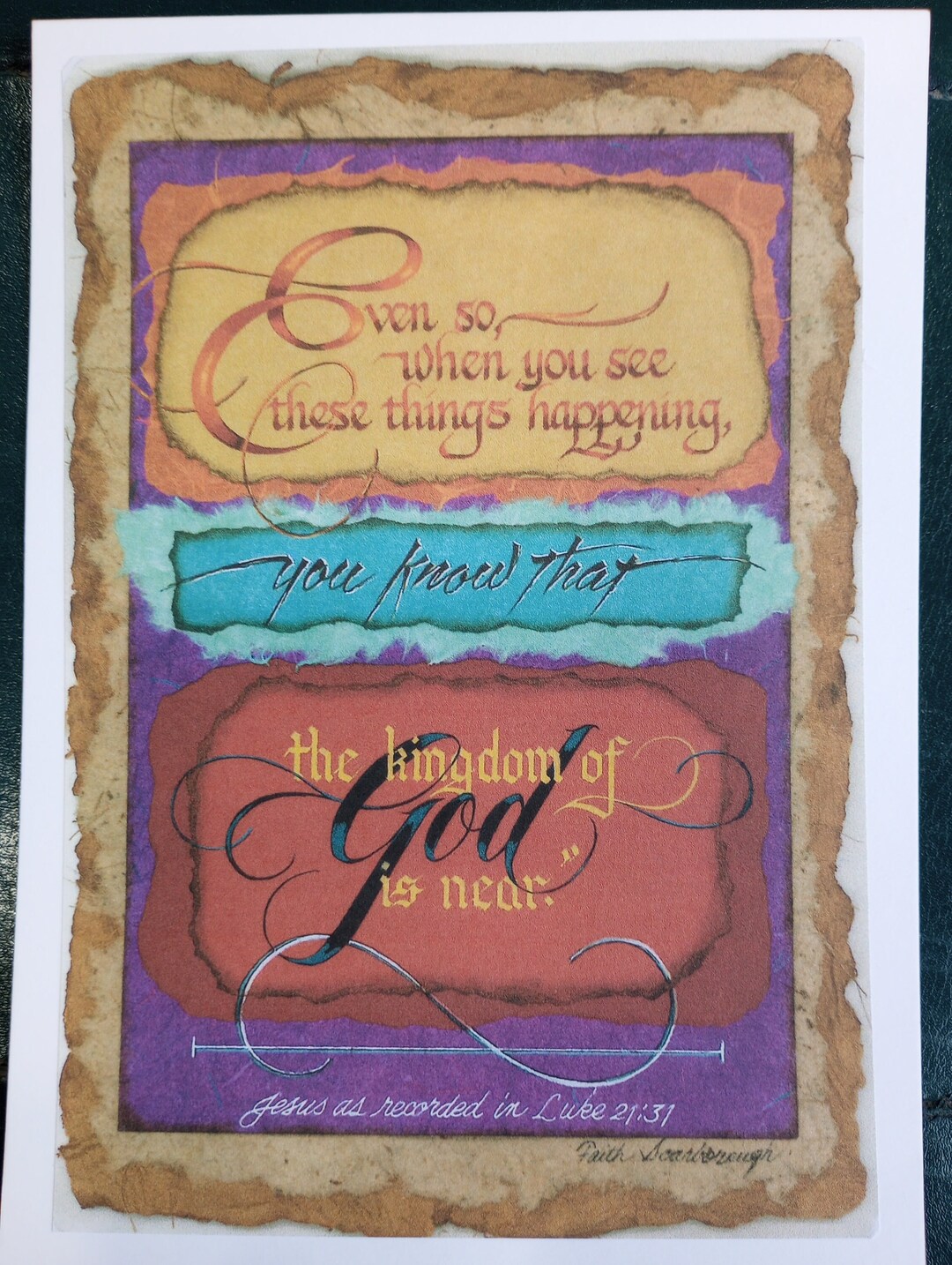The Kingdom of God is Near Calligraphy of Luke 21:31 - Etsy