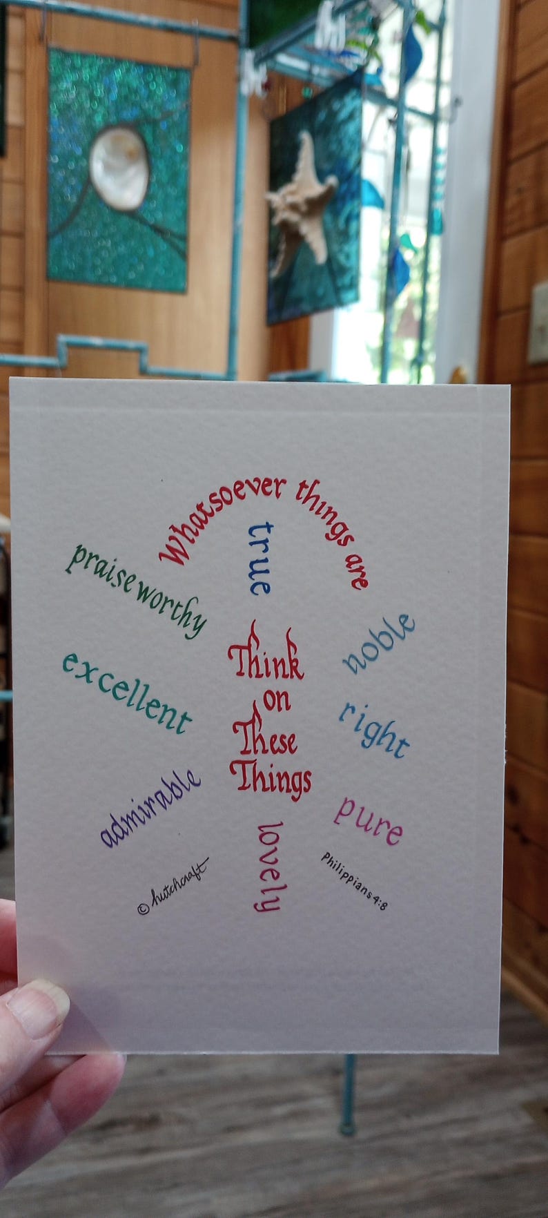 Think on These Things Calligraphy of Philippians 4:8 - Etsy